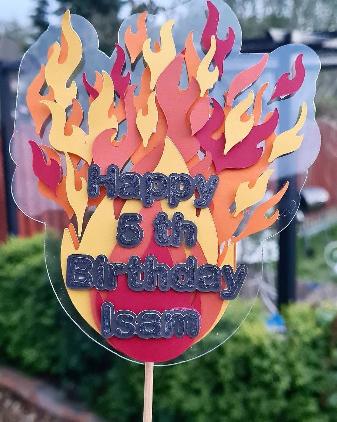 Flame Cake Topper Fire Cake Topper Flame Cake Topper - Etsy