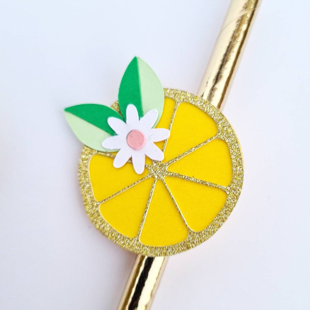 Lemon Straw Lemon Themed Straw Lemon Party Decoration - Etsy
