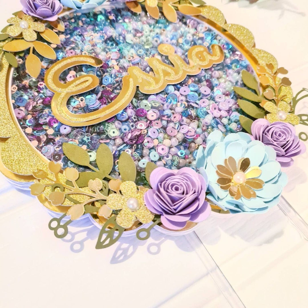 Floral Cake Topper Cake Topper Personalised Cake Topper Custom Cake ...