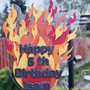 Flame Cake Topper Fire Cake Topper Flame Cake Topper Volcano Cake ...