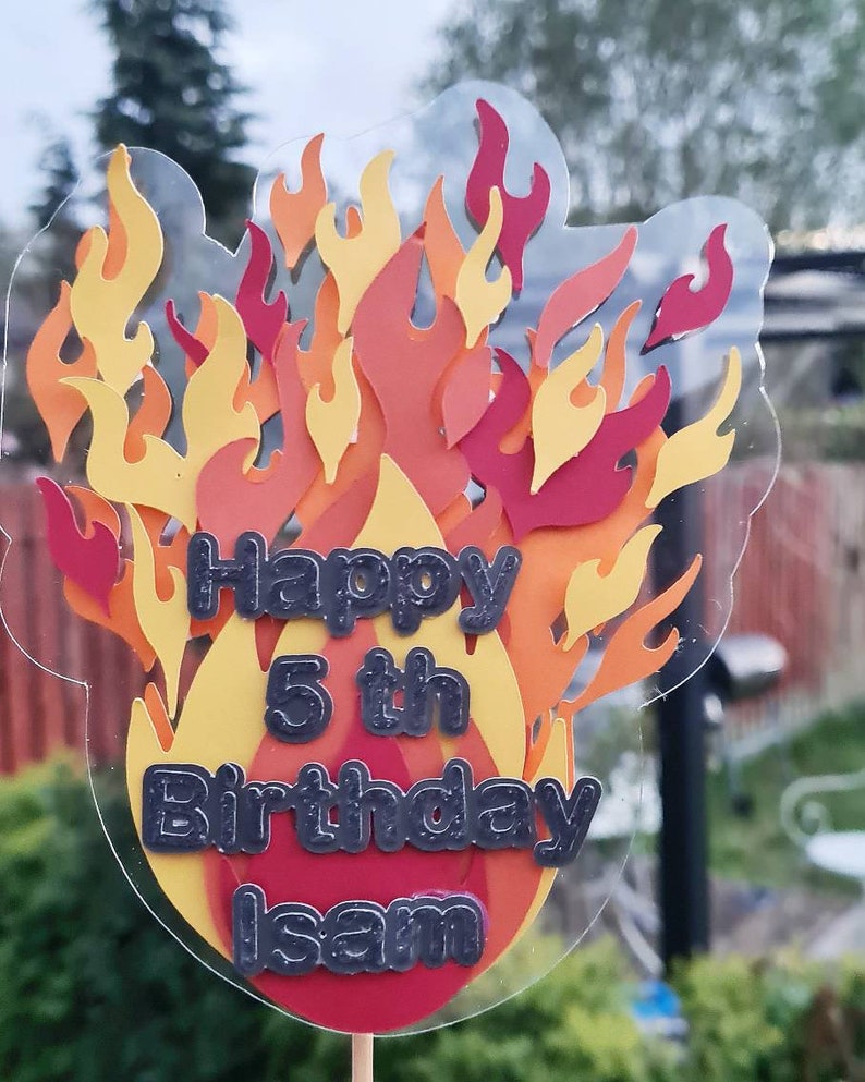 Flame Cake Topper Fire Cake Topper Flame Cake Topper | Etsy