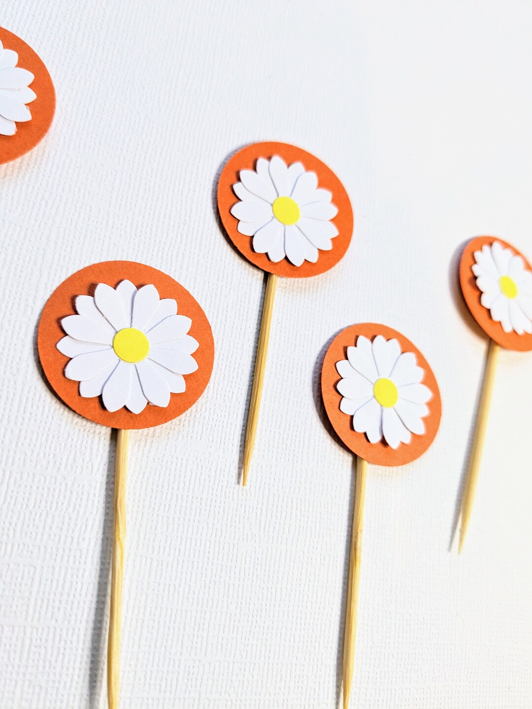 Paper Flower Cupcake Toppers Toppers Floral Cupcake Toppers Flower ...