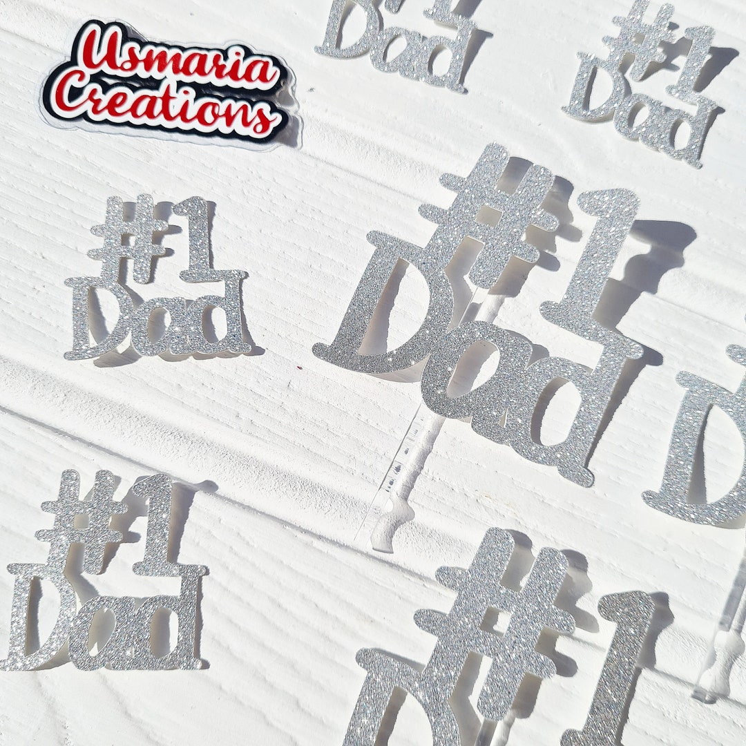 Number 1 Dad Cupcake Topper Number 1 Dad Number One Dad Toppers Dad ...