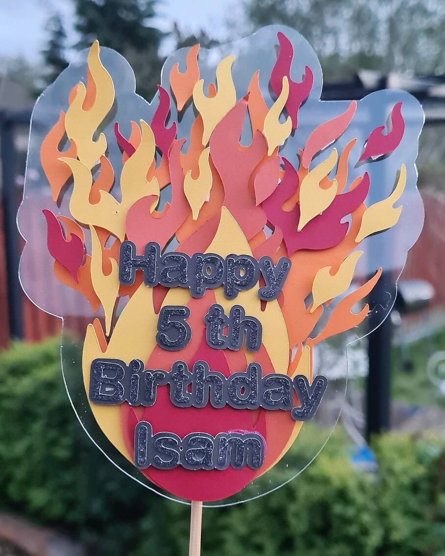Flame Cake Topper Fire Cake Topper Flame Cake Topper - Etsy