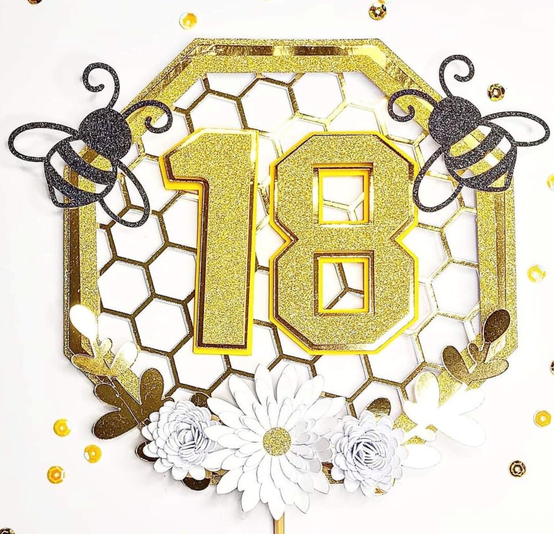 Bee Themed Cake Topper Bee Cake Topper Bee Themed Topper Cake Topper ...