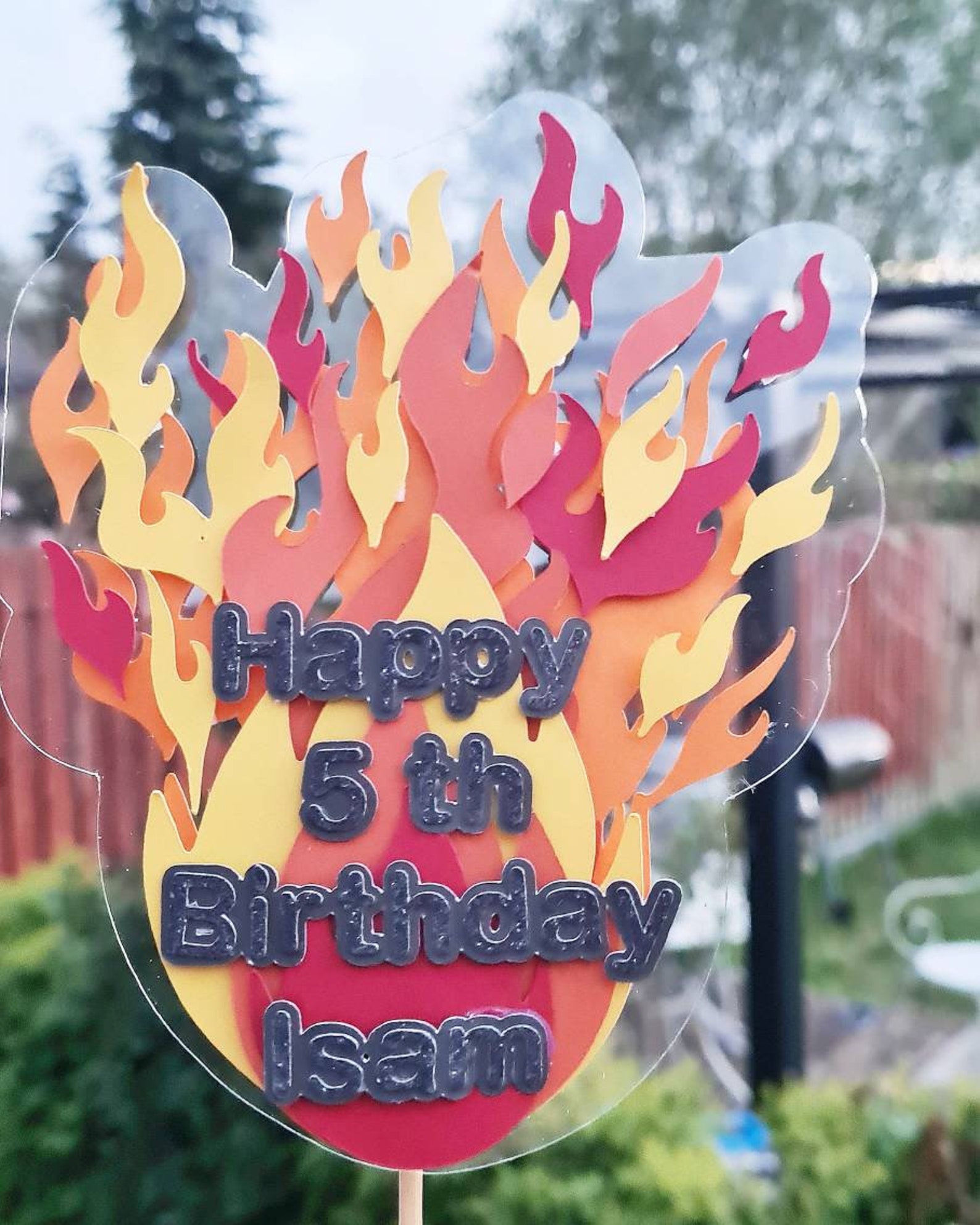 Flame Cake Topper Fire Cake Topper Flame Cake Topper - Etsy