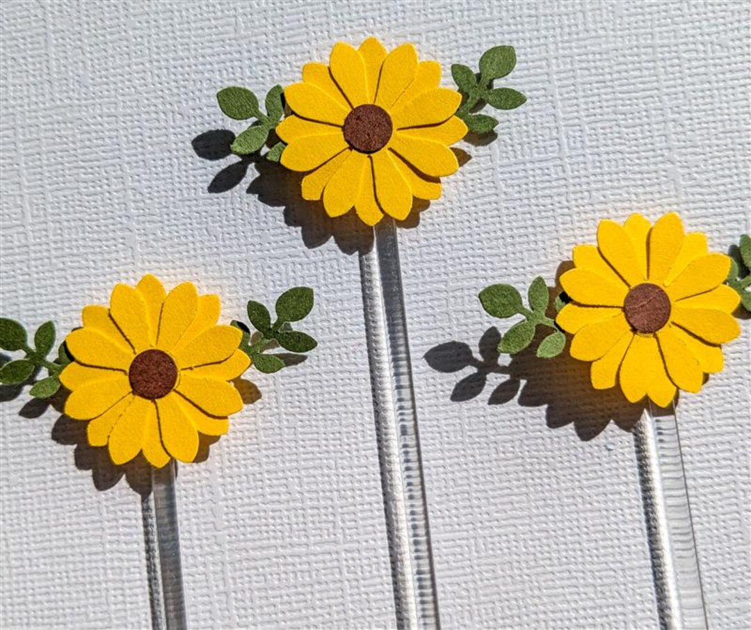 Sunflower Cupcake Toppers | Sunflower Cake Toppers | Sunflower Party ...