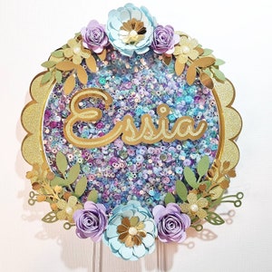 Floral Cake Topper Cake Topper Personalised Cake Topper Custom Cake ...