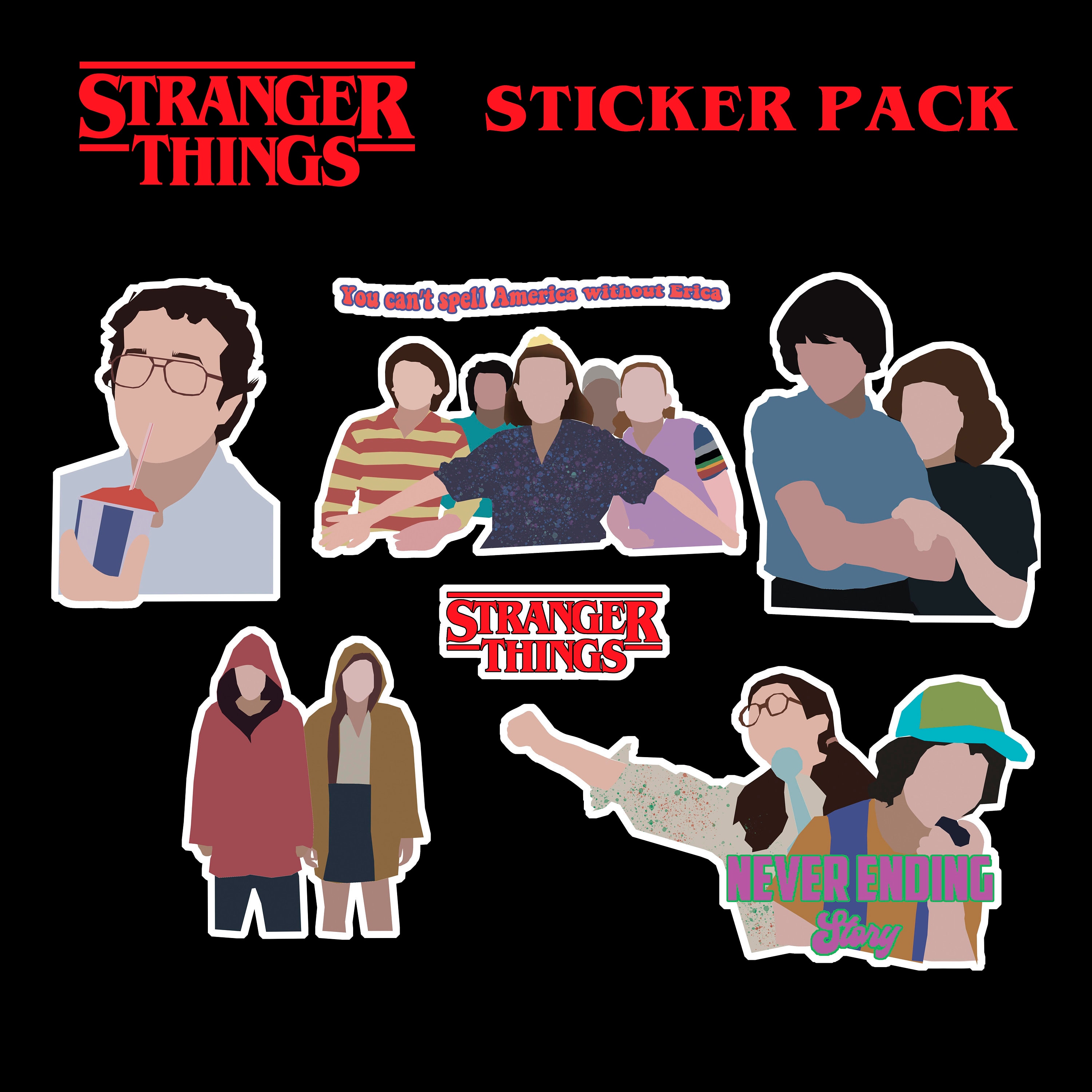 Stranger Things 3 Sticker Pack Etsy España
