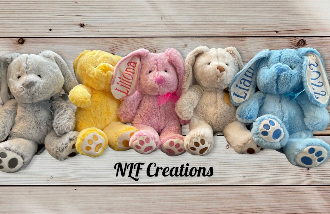 Personalized Plush Bunnies - Etsy