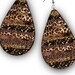 Leopard Print Earring PNG, Brown Gold Bronze, Animal Print Earring ...