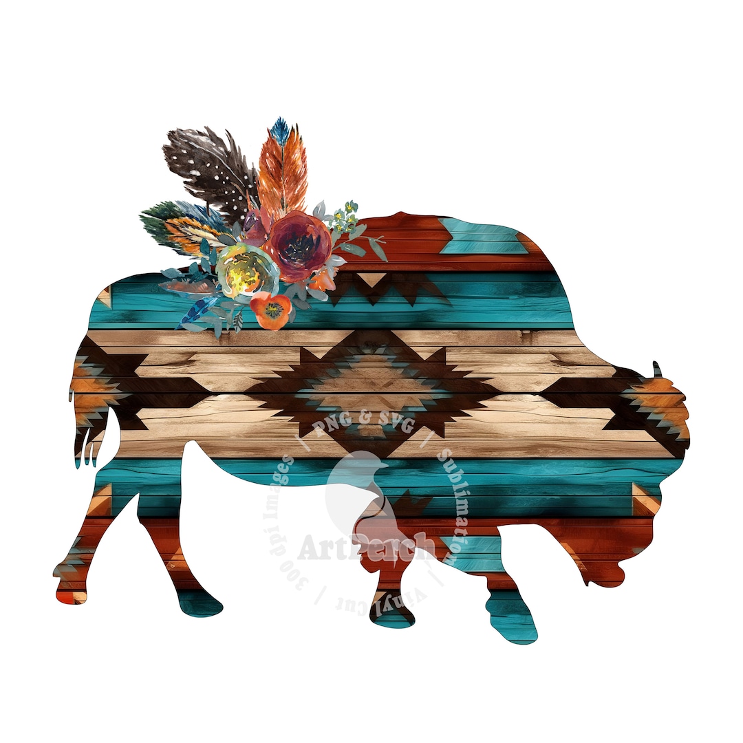 Buffalo Shirt Design, Aztec PNG, Bison PNG, Western Shirt Design ...