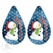 Jolly Snowman Teardrop Earring PNG Sublimation Design - Christmas ...