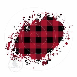 Red Black Buffalo Plaid Sublimation Background Patches by Artperch ...