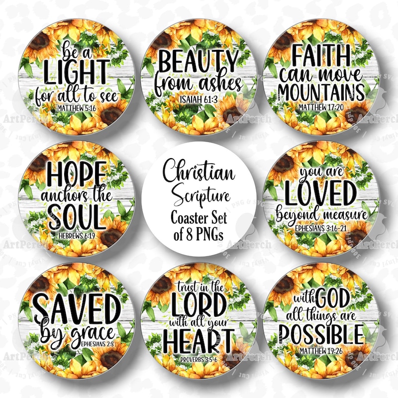 Bible Verse Coasters - Etsy