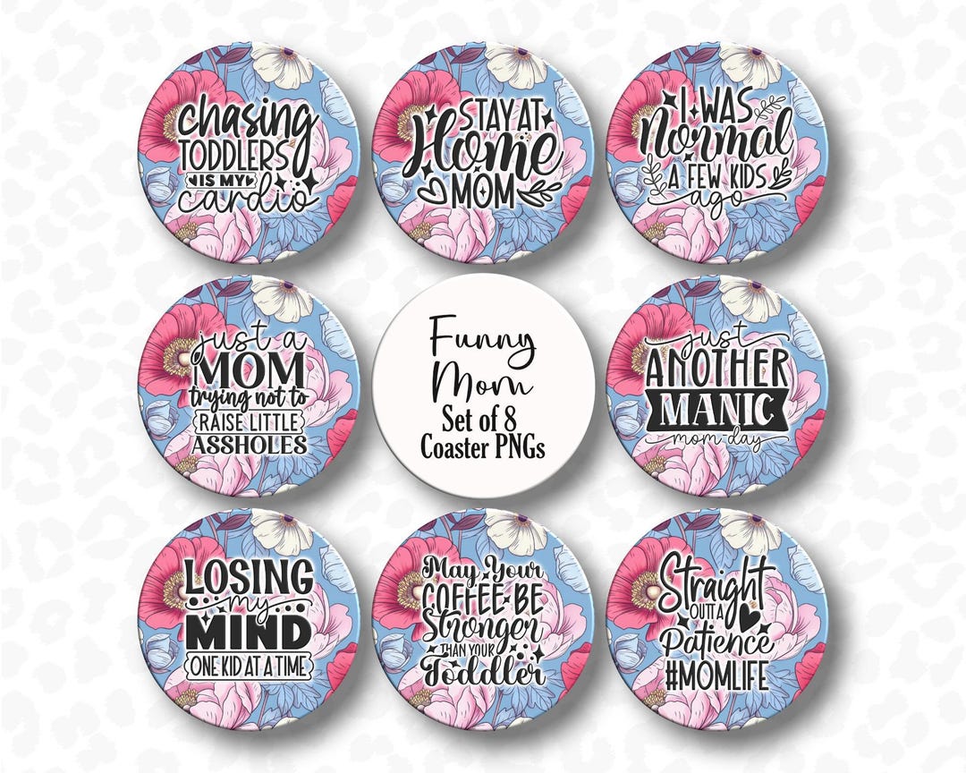 Mom Coaster PNG, Mama Car Coaster Design, Sublimation Design, Mother's ...