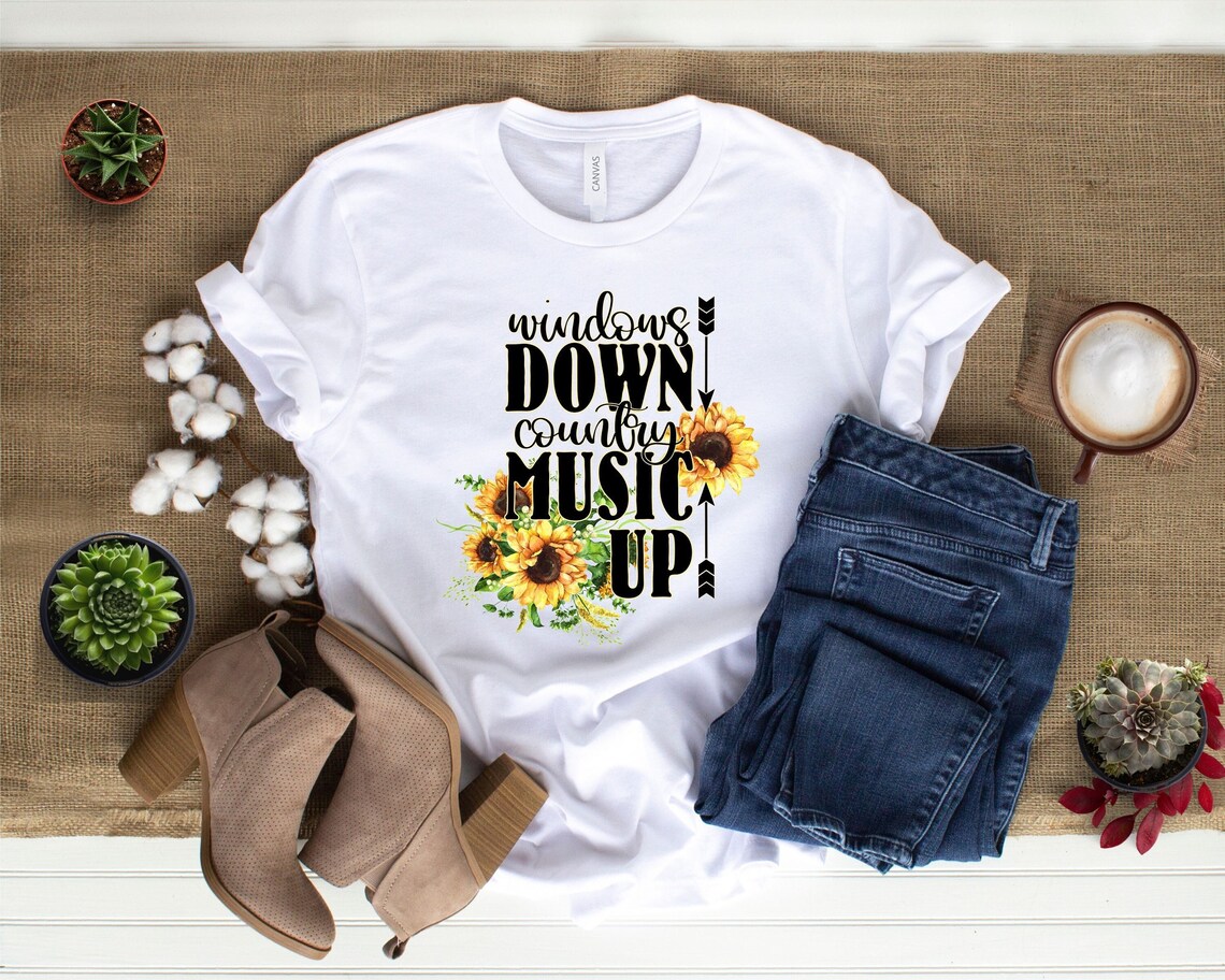 Windows Down Country Music up Sublimation PNG Design - Etsy
