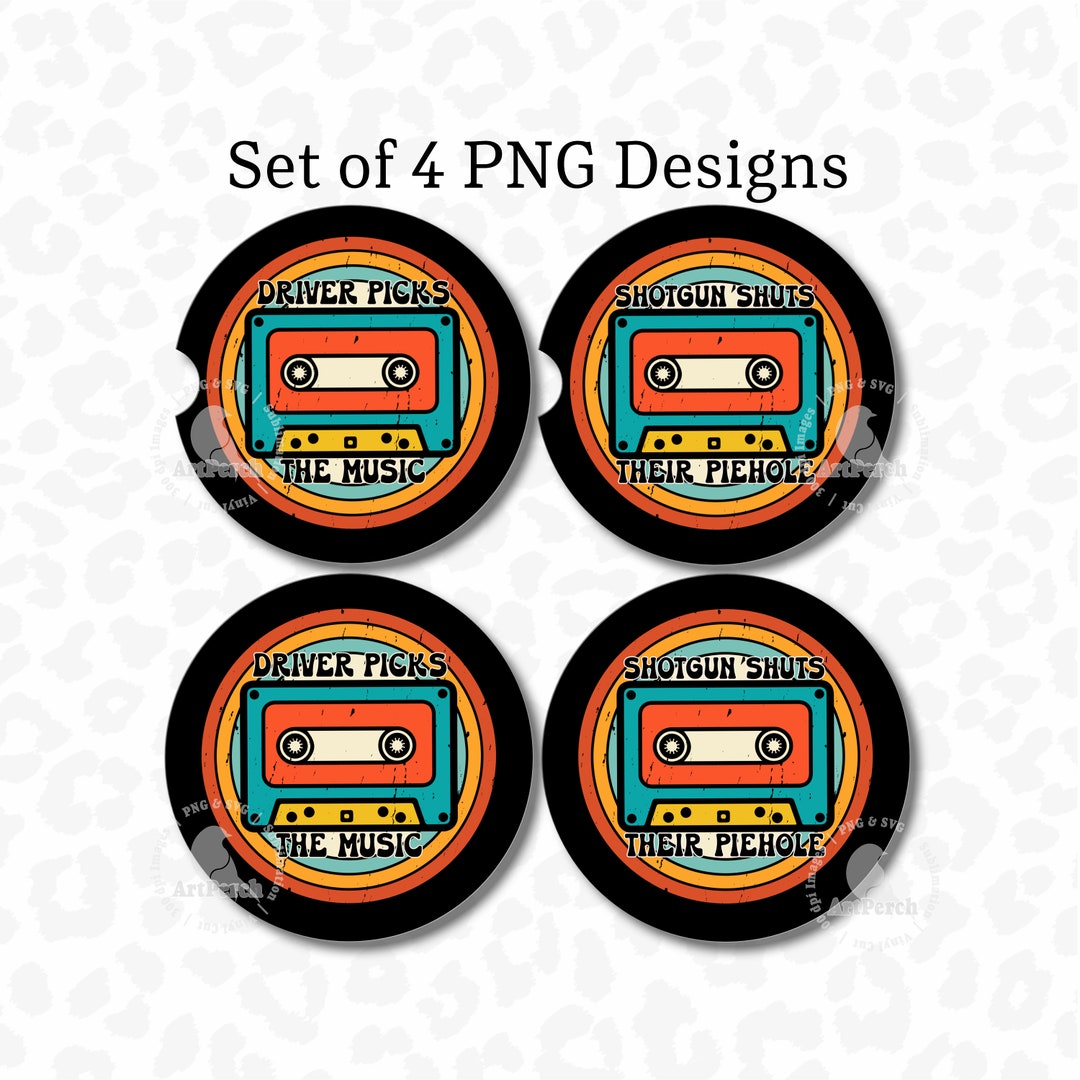 Retro Car Coaster PNG, Driver Coaster PNG, Driver Picks the Music ...