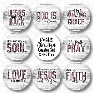 Christian Coaster Pngs Christian Car Coaster Set Coaster - Etsy