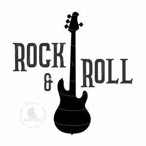Rock and Roll Music Guitar - SVG and PNG for Instant Download - Etsy