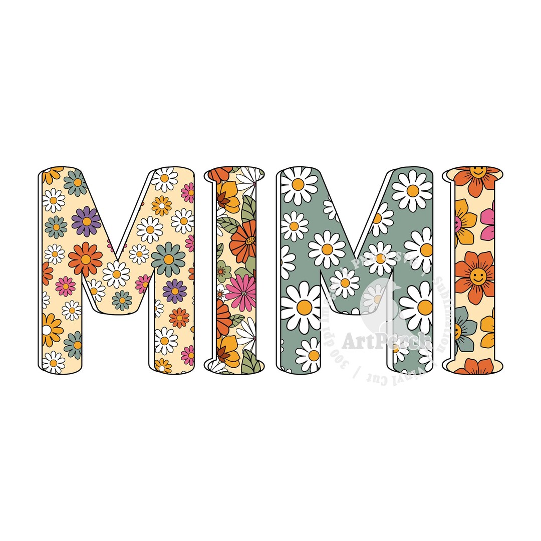 Retro Mimi PNG, Floral Mimi Shirt Design, Mother Day PNG, Mimi PNG ...