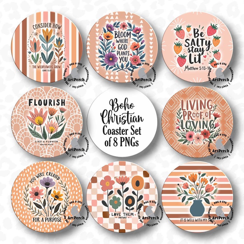 Bible Verse Coasters - Etsy