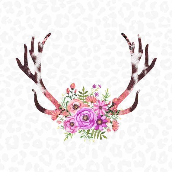 Pink Deer Antler Clip Art