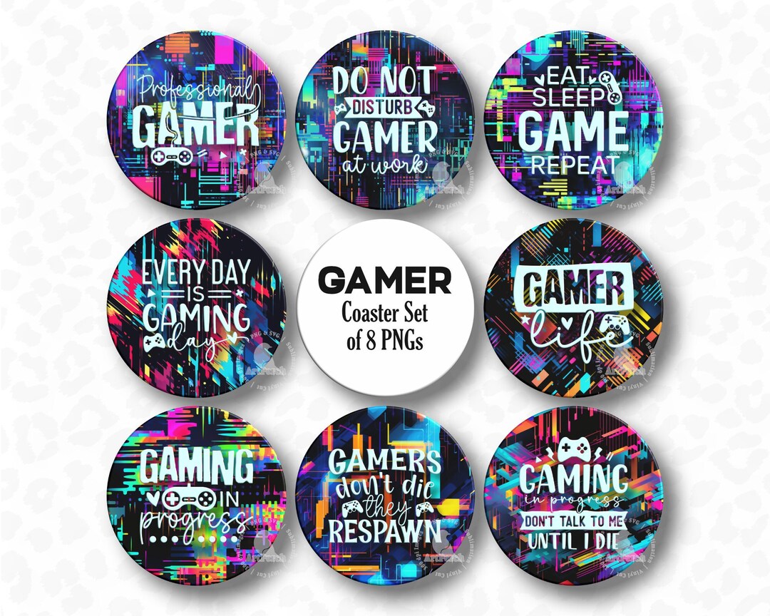 Gamer Coaster PNG, Game Coaster Design, Gaming Keychain PNG ...