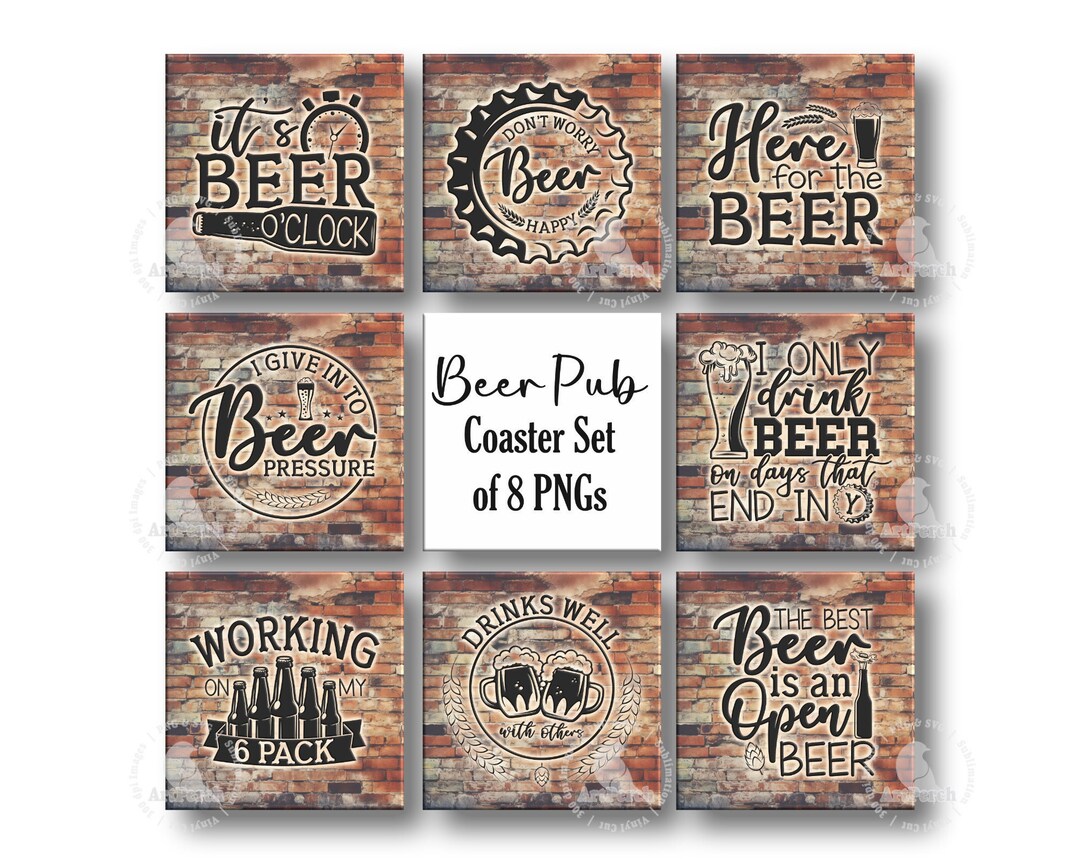 Pub Coaster PNG, Beer Coaster PNG, Square Coaster PNG, Rustic Brick Bar ...