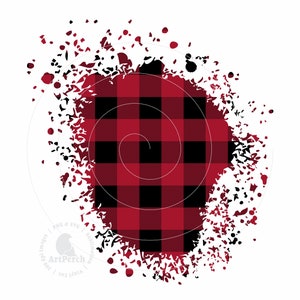Red Black Buffalo Plaid Sublimation Background Patches by Artperch ...