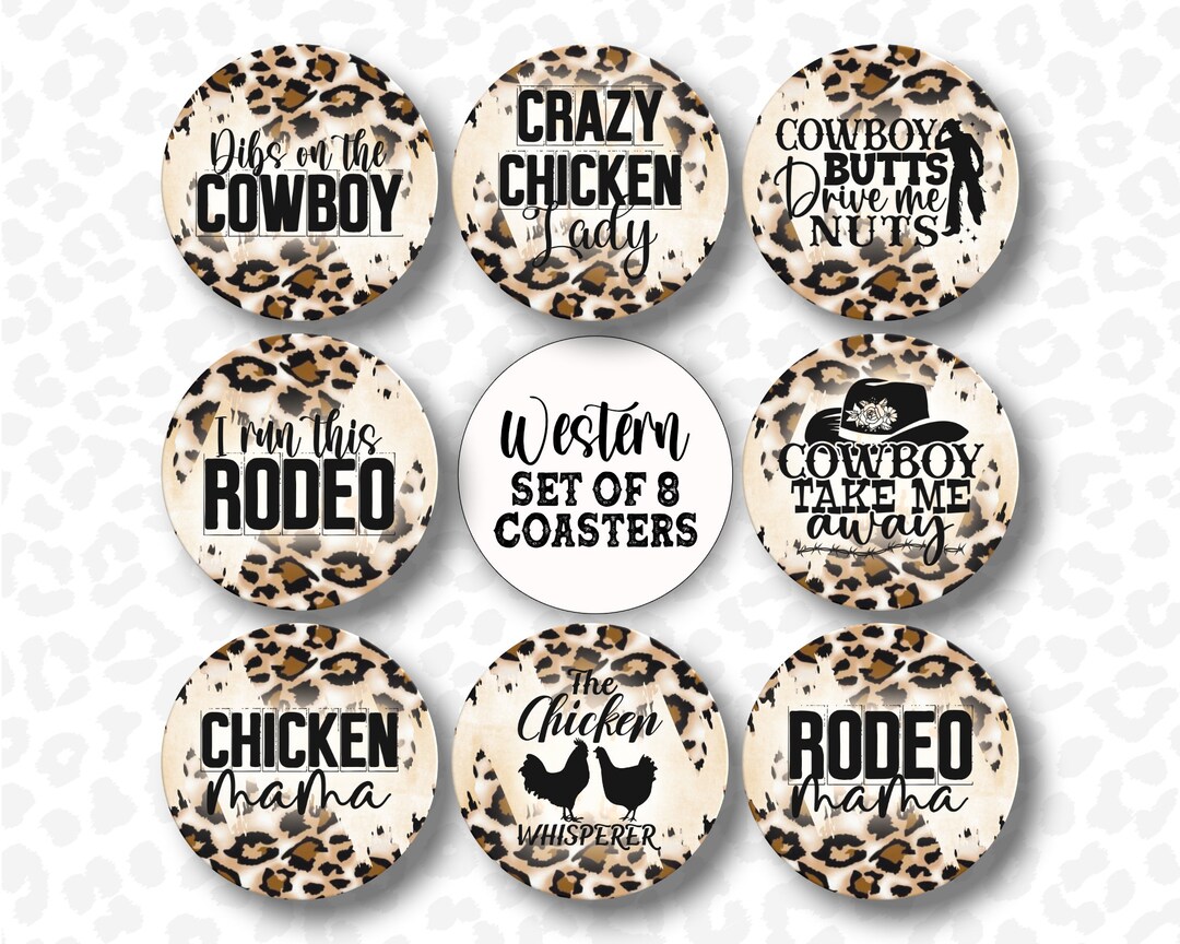 Western Coaster PNG, Cowboy Sublimation Design, Rodeo Car Coaster PNG ...