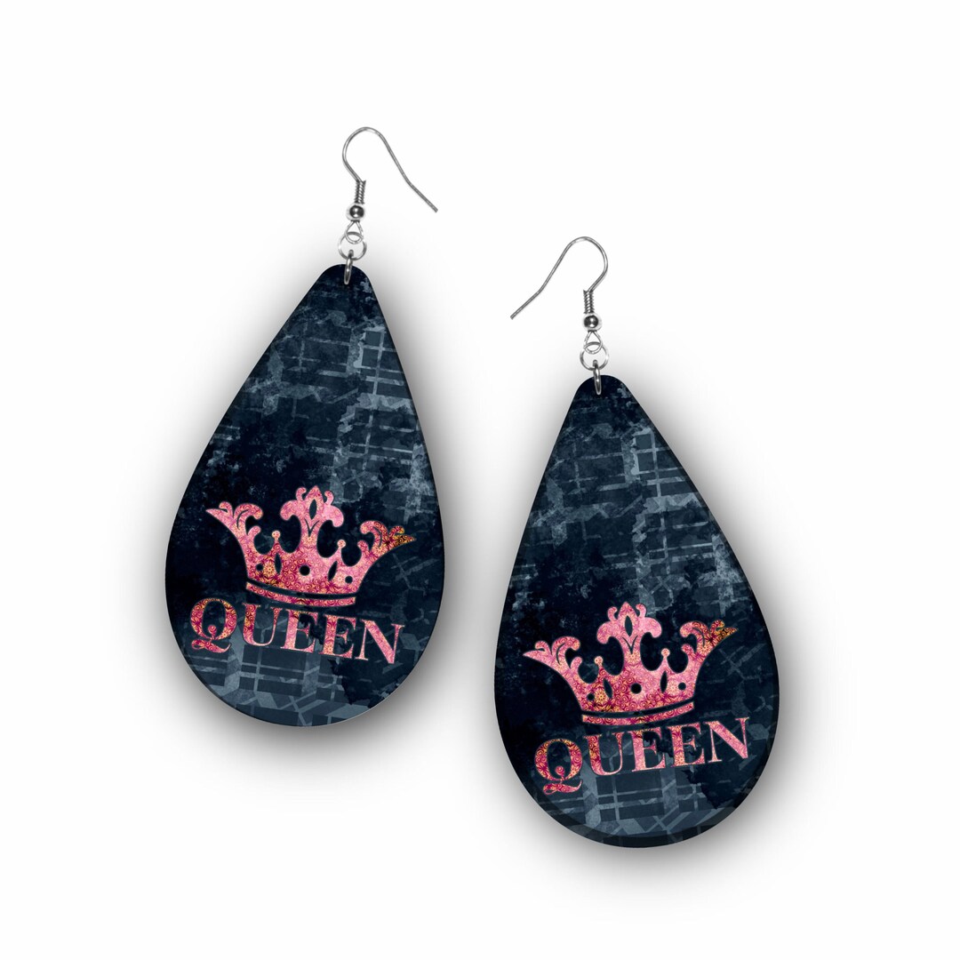 Earring PNG, Queen Earring PNG, Vintage Earring Design, Drop Earring ...