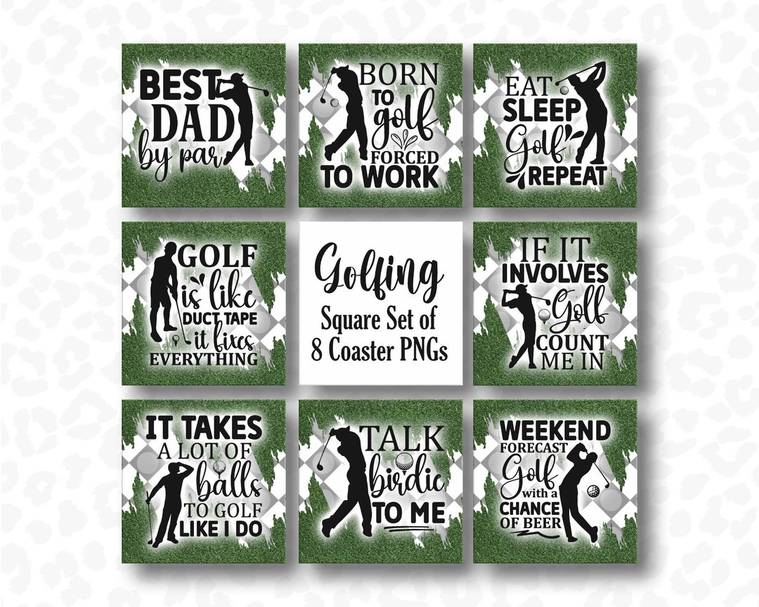 Square Coaster PNG, Father's Day, Square Coaster Bundle of 8 ...