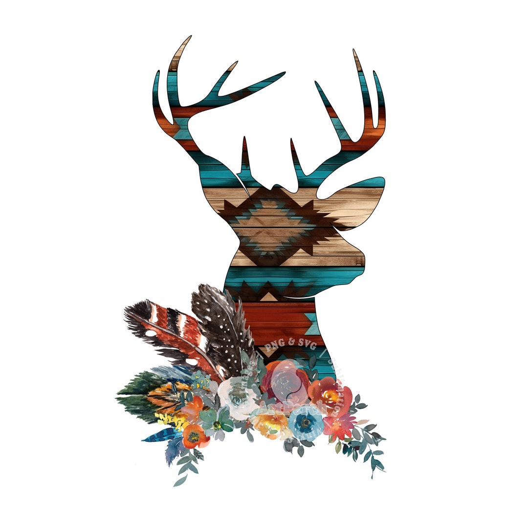 Aztec Shirt Design, Western Deer PNG, Deer Shirt Design, Aztec Deer PNG ...