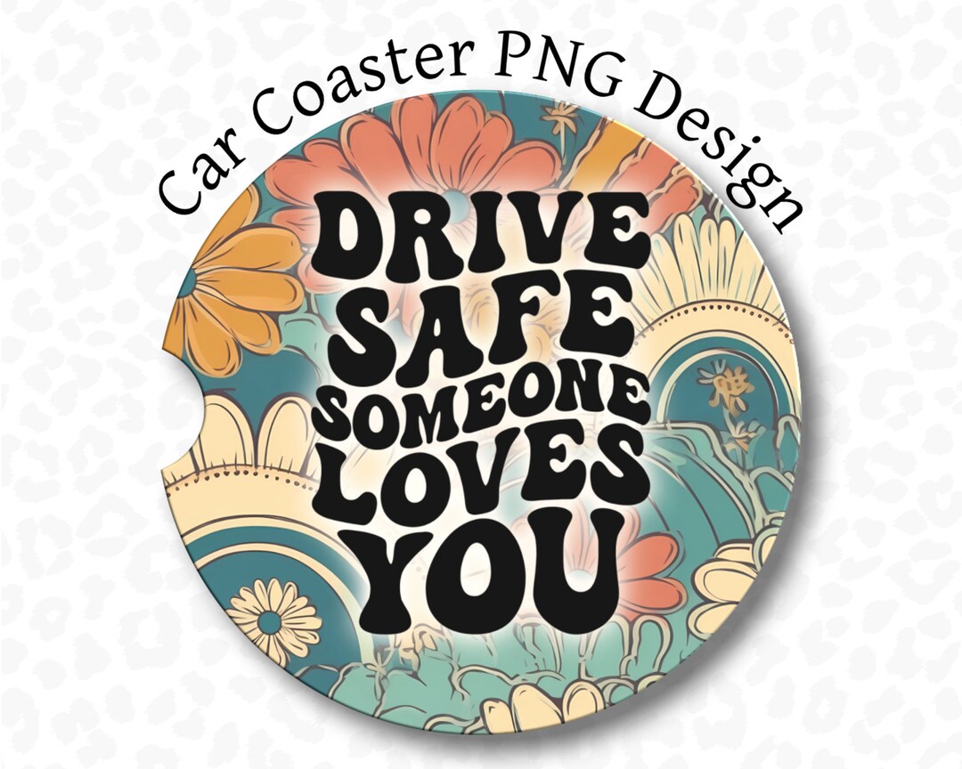 Car Coaster PNG, Drive Safe Car Coaster PNG, Retro Car Coaster PNG ...