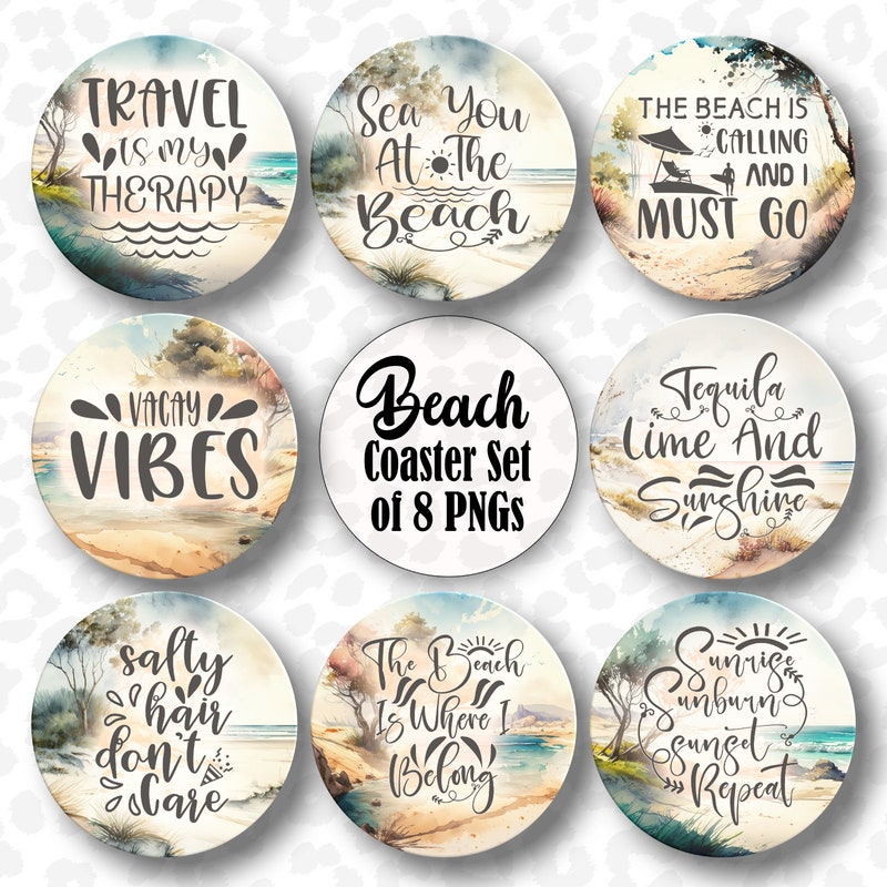 Beach Coasters - Etsy