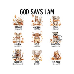Christian Shirt Design, Fall PNG, Autumn PNG, God Says I Am PNG, Baby ...