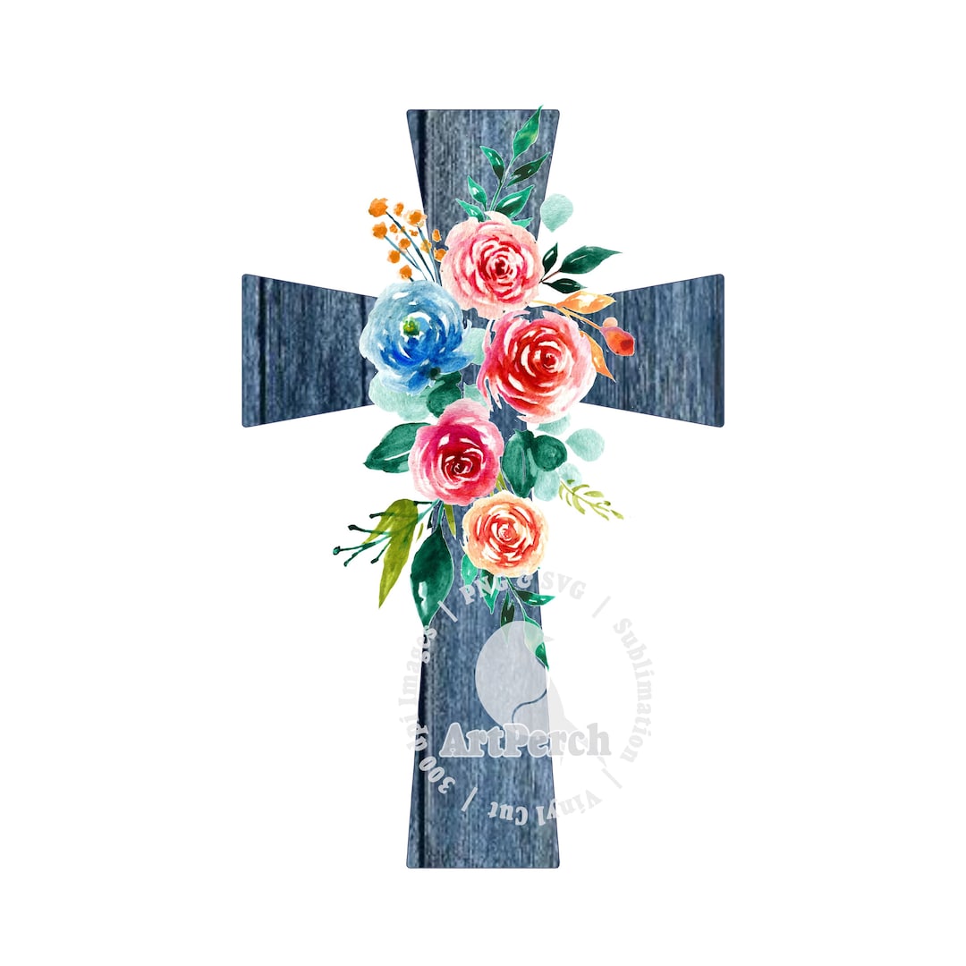 Christian Shirt Design, Navy Blue Cross, Cross PNG, Wood Look Cross ...
