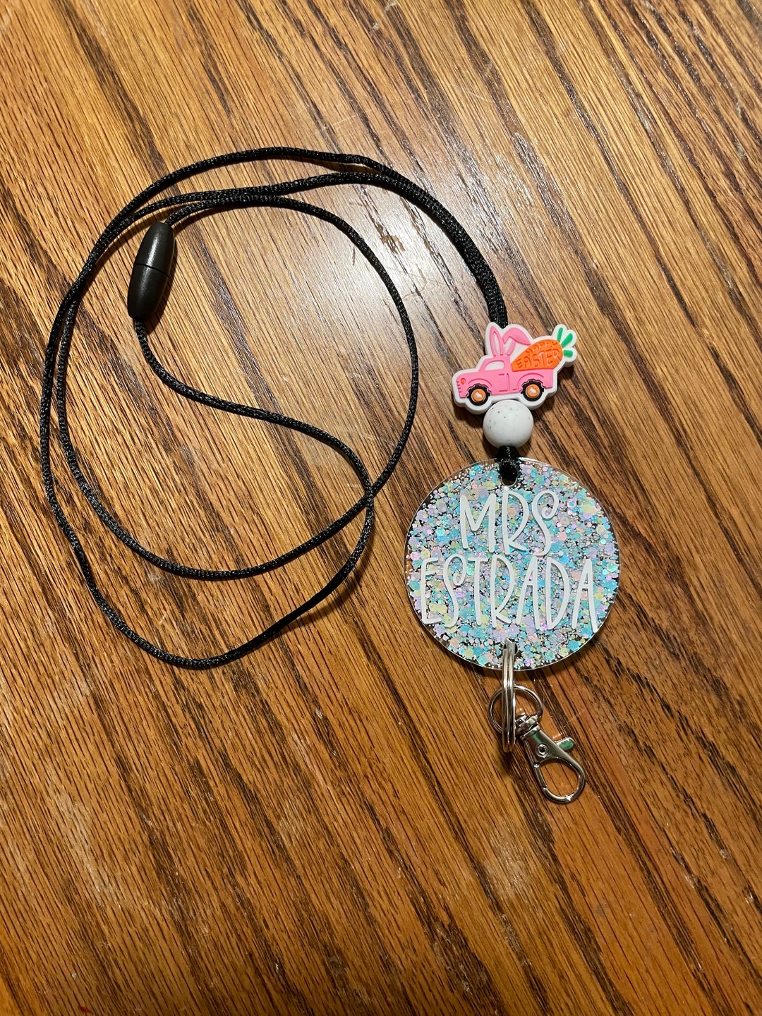 Easter Confetti Bunny Truck Lanyard - Etsy