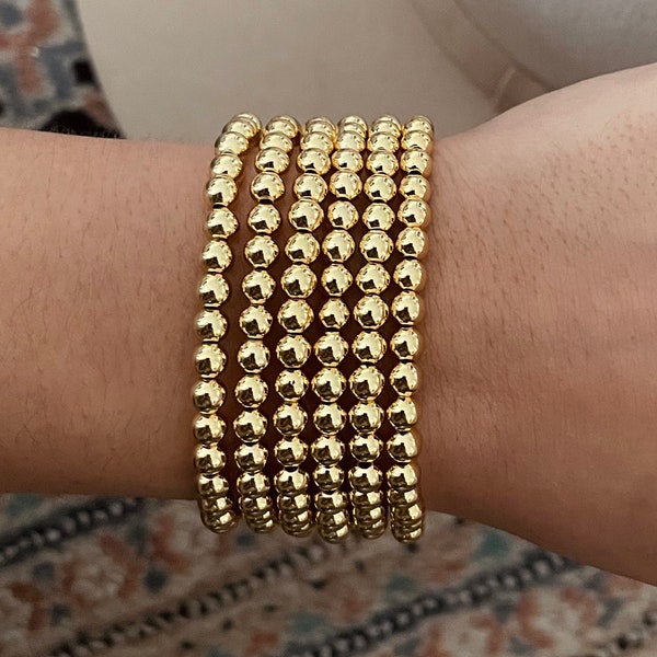 Gold Bead Bracelet - Etsy