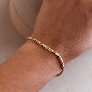 Gold Rope Bracelet | Skinny Rope Bracelets | 3mm Gold Rope Bracelet ...