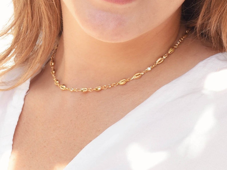 Gold Cowrie Shell Choker Gold Shell Choker Gold Shell | Etsy