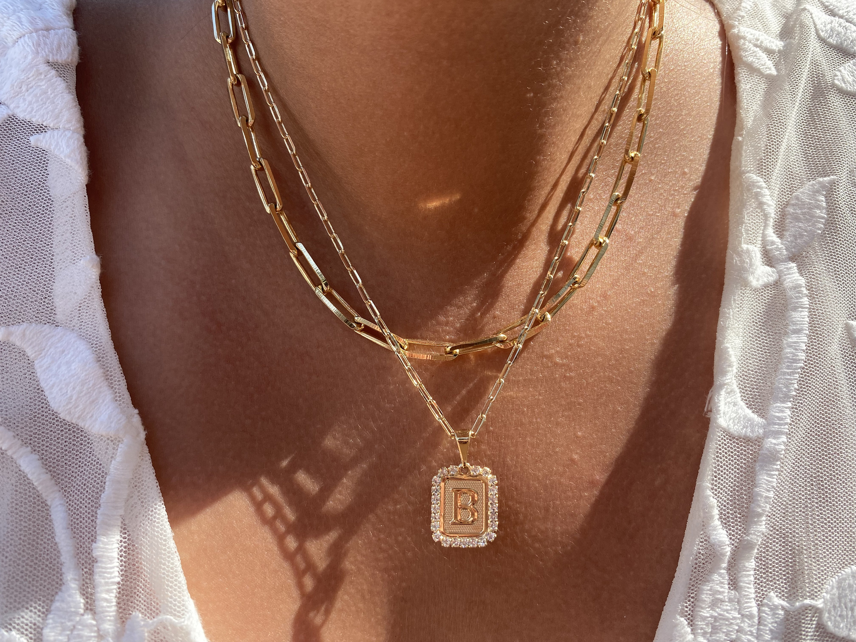 Personalized Name Necklace Initial Necklace | Layer Link Chain ...