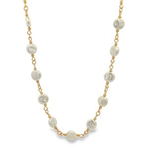 Paperclip Pearl Necklace | Layered Gold Filled Necklace Set | Paper ...