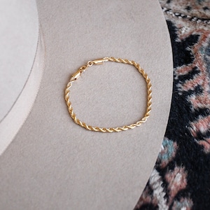 Gold Bracelet | Gold Cuba Bracelet | Skinny Rope Bracelets | 4mm Gold ...