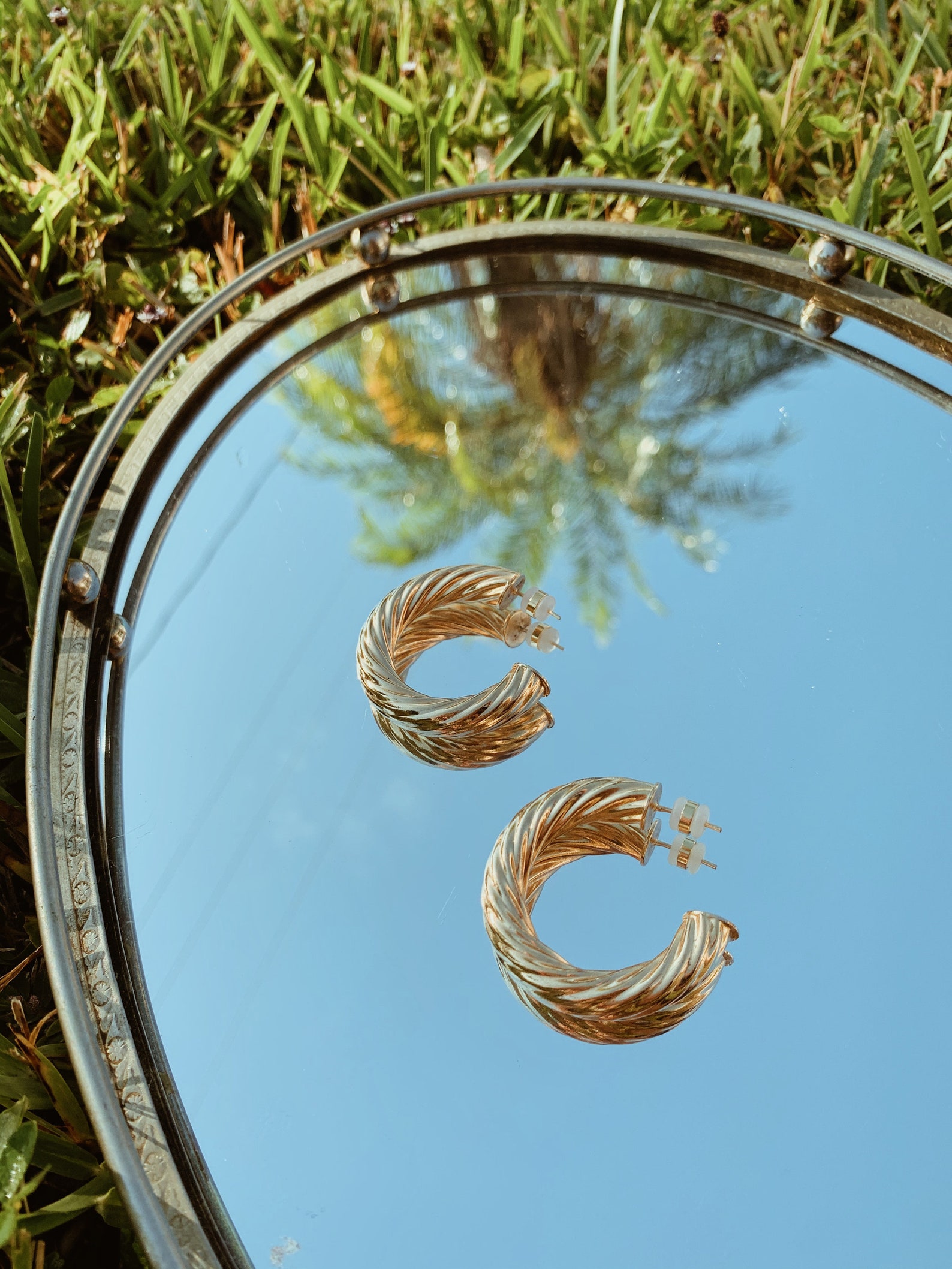 Thick Gold Curled Hoops Light Gold Hoops Gold Hoops - Etsy