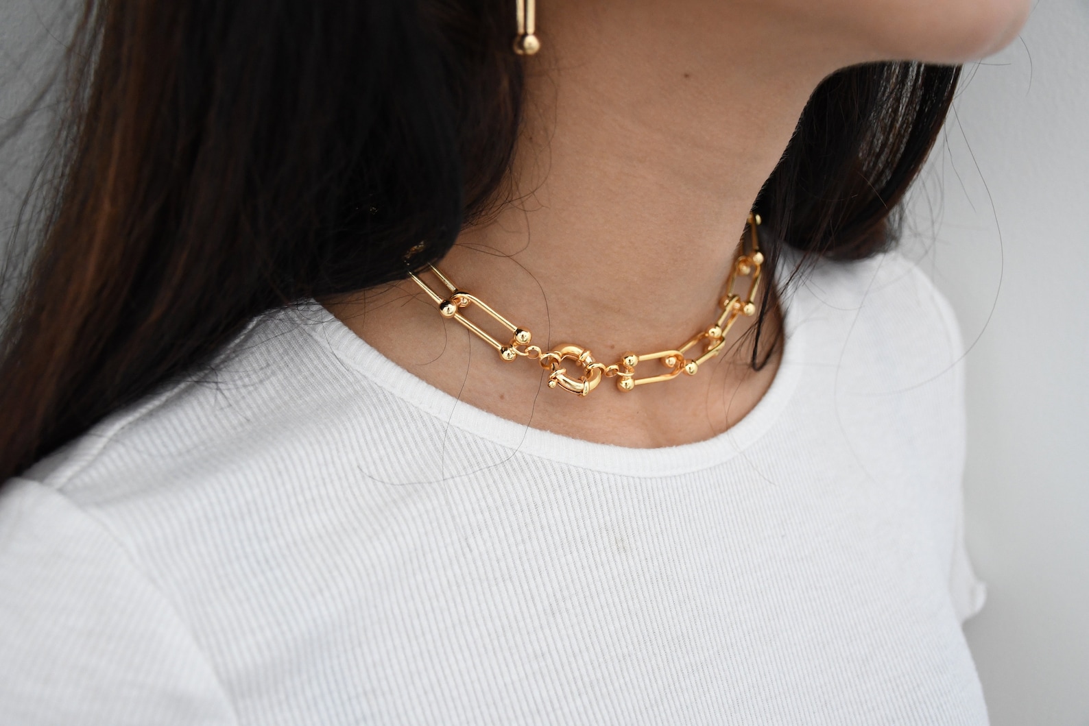 U-lock Chain Gold Lock Chain Gold Chain U-lock Necklace - Etsy