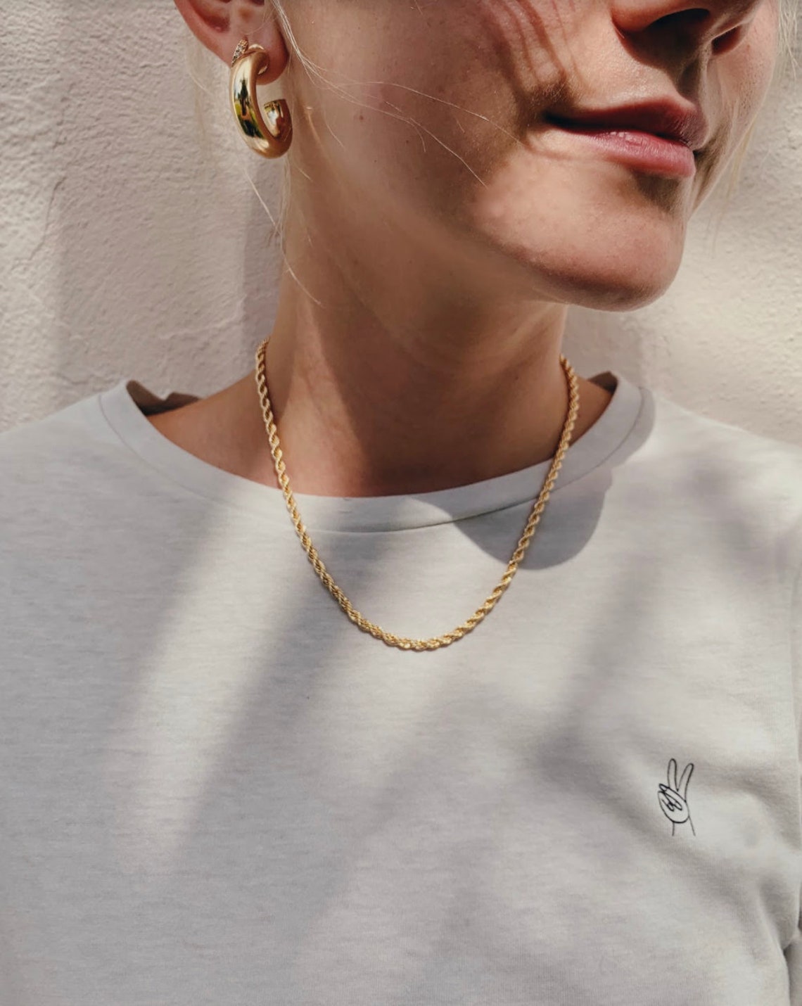 Skinny Rope Chain 18k Gold Layered Rope Chain 18 - Etsy