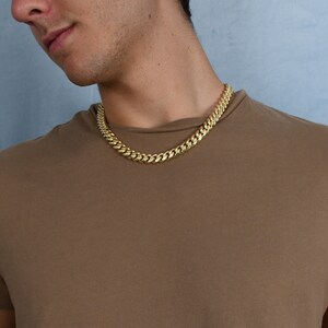 Mens Necklace | Thick Gold Cuban Chain for Men or Women | Heavy Cuban ...