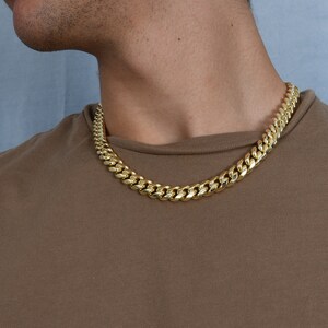 Mens Necklace | Thick Gold Cuban Chain for Men or Women | Heavy Cuban ...